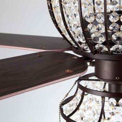 Cina Salone a 48 pollici di lusso di Crystal Ceiling Fan Light For del candeliere di 6000LM 1220MM in vendita