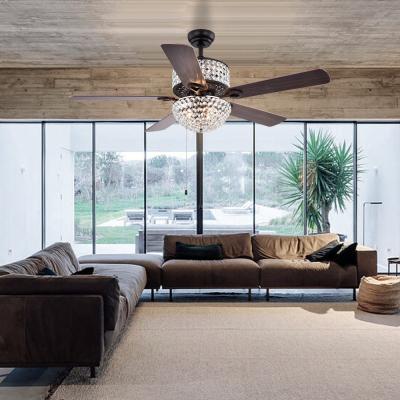 Cina Controllo a livello di Crystal Chandelier Ceiling Fan Remote del supporto della camera da letto AC110V 4100K in vendita