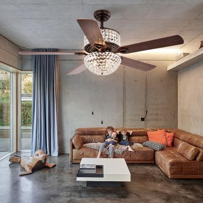 Cina Controllo a livello di Crystal Chandelier Ceiling Fan Remote del supporto della camera da letto AC110V 4100K in vendita