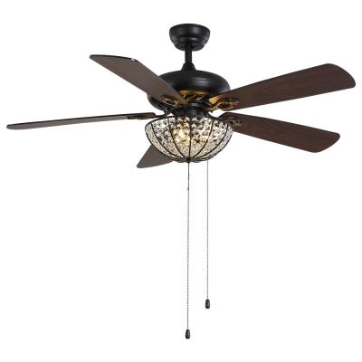 Cina Ventilatore da soffitto Crystal Ceiling Fan With Remote del mestiere 4100K 1320mm dell'appartamento della villa dell'hotel in vendita