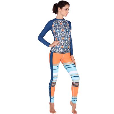 China Printed  Long sleeve  lycra swimwear &200g fabric durable High-elastic sports wear &UV 50+ diving suit for sale