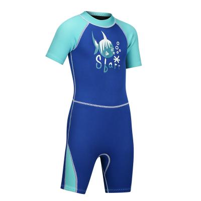 China Kid's short  sleeve  wetsuit &2mm neoprene material diving suit& children's diving suit for sale