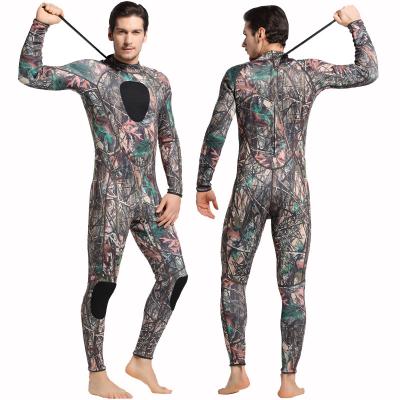 China Camouflage  3mm wetsuit & one-piece neoprene  diving suit&super stretch men's surfing suit for sale