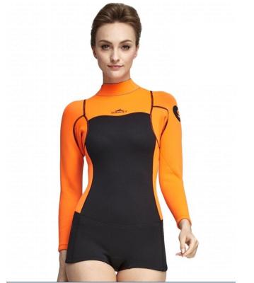 China 2mm neoprene material wetsuit  &one-piece neoprene material diving suit & surfing suit for sale
