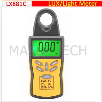 China High Quality Handheld Light Meter LX881C 200，000Lux for sale