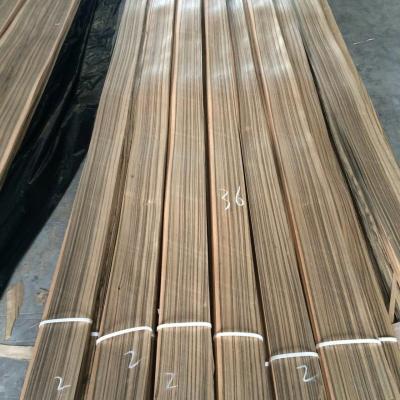 China African Walnut Wood Veneer Quarter Cut Stripe for sale
