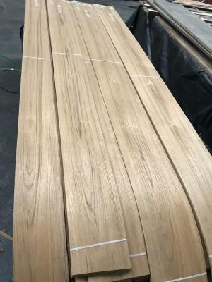 China Crown Teak Veneer Burma Teak Natural Wood Veneers Myanmar Teak Decorative Veneers for Furniture Doors and Plywood for sale