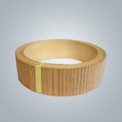 China Cross Grain Red Oak Edge Banding Veneer Real Wood Veneer Edgebanding for Furniture Door Cabinet and Panel for sale