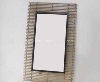 Cina Specchio di vetro di alluminio della pittura a doppio foglio, specchio decorativo del bagno con lo scaffale in vendita