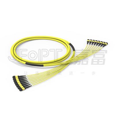 Cina G657A1 piegano il singolo modo OS2 di MPO del cavo a fibre ottiche 96 del centro 8 delle fibre insensibili dell'unità 12 con poche perdite in vendita