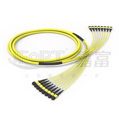 Cina G657A1 piegano il singolo modo OS2 di MPO del cavo a fibre ottiche 96 del centro 8 delle fibre insensibili dell'unità 12 con poche perdite in vendita
