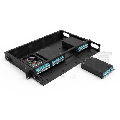 Chine 4 adaptateurs de duplex/quadruple du pullover LC du millimètre OM1 OM2 OM3 OM4 OM5 MPO-LC de tableau de connexions des cassettes MPO jusqu'à 96 fibres à vendre