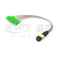 China MPO/PC to LC/UPC Breakout Cable 12 Fiber 0.9mm for MPO Cassette for sale