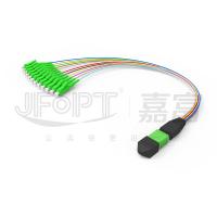 China MPO/PC to LC/UPC Breakout Cable 12 Fiber 0.9mm for MPO Cassette for sale