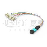 China MPO/PC to LC/UPC Breakout Cable 12 Fiber 0.9mm for MPO Cassette for sale