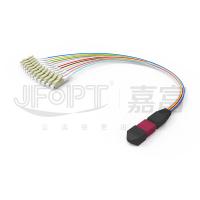 China MPO/PC to LC/UPC Breakout Cable 12 Fiber 0.9mm for MPO Cassette for sale