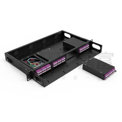 Chine 19 boîte de distribution fixe de la boîte MPO de module des cassettes MPO-LC du tableau de connexions de pouce 4 MPO à vendre