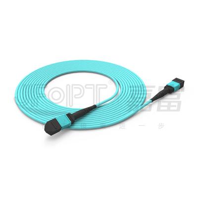 Cina MPO-MPO Trunk Cable Aqua Round Boot Fiber Optic Pigtail Patch Cord for Versatile Networking Solutions in vendita