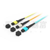 China MPO Trunk Cable Aqua OM3 Multimode Fiber Optic Patch Cord 1M LSZH for sale