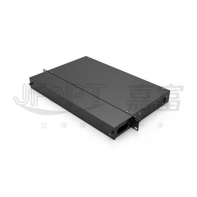 Cina Pannello di patch in fibra di acciaio laminato a freddo 48 fibre di capacità 19 pollici montato su scaffale con vassoio 12/24 in vendita