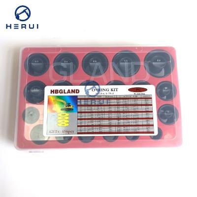 Cina 656 PCS Sello di riparazione di gomma O-ring Box escavatore kit di sigillo idraulico in vendita