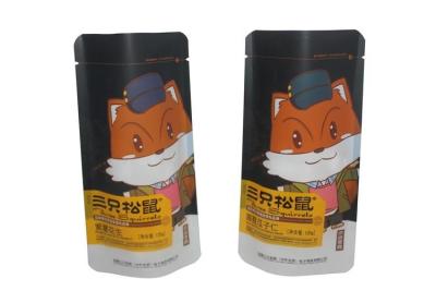 China Schwarze wiederversiegelbare stehen oben Beutel mit der Tülle, die für Plätzchen verpackt zu verkaufen