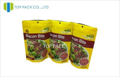 Cina Bacon Bits Plastic Ziplock Stand Up Pouches 6Colors Gravure Printing in vendita