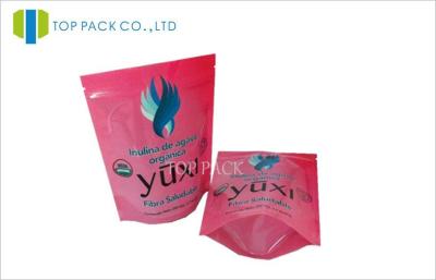 Cina Il laminato plastico composito sta sui sacchetti, borsa rosa della chiusura lampo in vendita