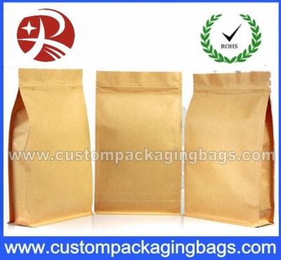Cina Borse d'imballaggio della chiusura lampo del caffè superiore della carta kraft con il fondo quadrato in vendita
