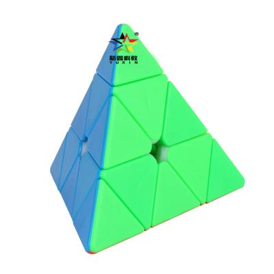China Hot  Sale Black Kylin Magic Cube Fluorescent Four color Stickerless Triangle Cube 1554 Professional Puzzle Toys for Kids for sale