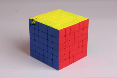 China YuXin little magic 6*6*6 cube plastic folding speed cube fluorescence color puzzle educational toys for kids 1516 for sale