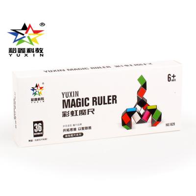 China YuXin 36 sections magic ruler ABS plastic educational puzzle toys for kids colorful smooth surface magic ruler 1629 for sale