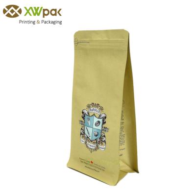 China 100g / 250g / 500g / 1kg Brown Paper Coffee Bags , Plain Stock Pack Plus Coffee Bags for sale