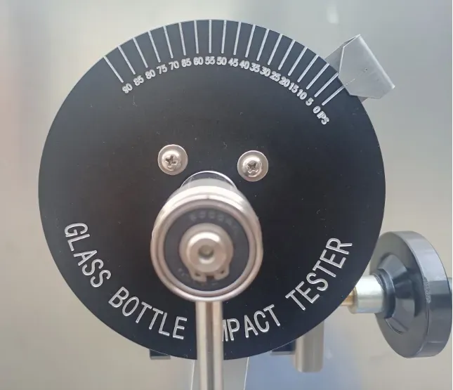 UP-3007 Glass Bottle Impact Testing Machine close-up detail