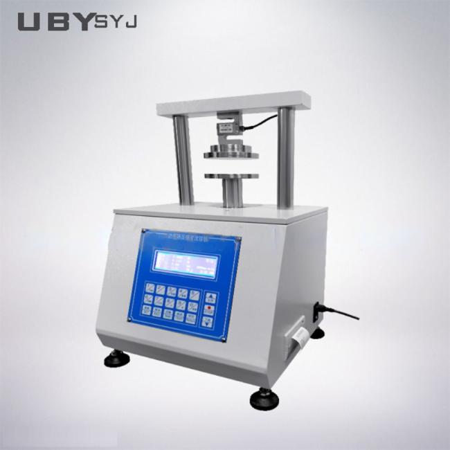 Close-up view of UP-6000 Edge Crush Tester platen and testing area