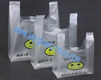 China Sacos plásticos amigáveis da veste da compra de Eco, plástico biodegradável da veste da fabricação à venda