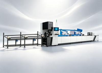 China High Precision ±0.02mm Metal Tube Laser Cutting Machine with Semi Automatic Loading Frame and Energy Saving Liquid Cooling for sale
