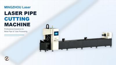 China MINGZHOU Laser Q12Y 1500W Laser Tube Cutting Machine for Metal Furniture, Gates and Door Manufacturing for sale
