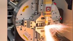 45° Miter Cutting Galvanized Square Tube | Q16Y Fiber Laser Tube Cutter