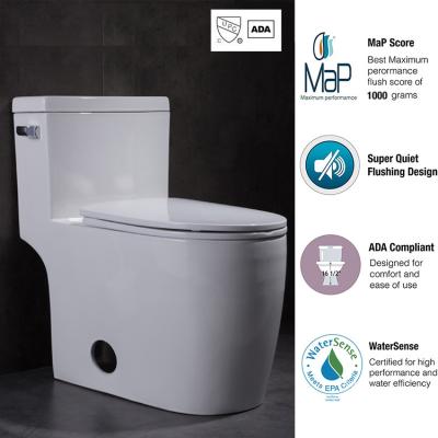 China Ééndelige Toilet Csa het Certificatie van Siphonic om Kom die Zijgaten spoelen Te koop