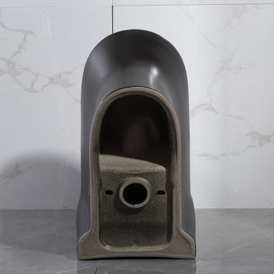Cina porcellana nera standard americana della toilette di un pezzo di 300mm Siphonic in vendita