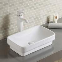 China High-Temperature Firing Rectangular Table Top Wash Basin Custom Ceramic Sink for sale