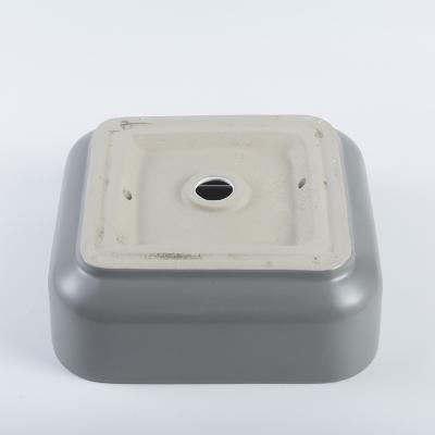Cina Il bagno ceramico del quadrato di Non perdita non affonda cuciture retro Grey Wash Basin in vendita