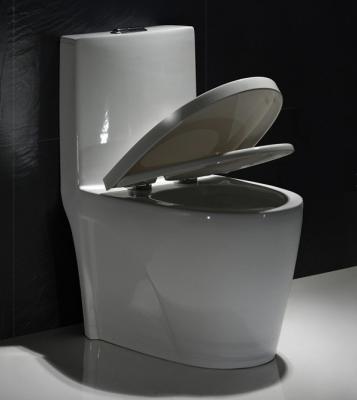 Cina Il cassettone prolungato di un pezzo della toilette di basso profilo completamente ha lustrato il sifone Jet Flush in vendita