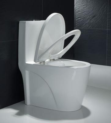 Cina Il cassettone prolungato di un pezzo della toilette di basso profilo completamente ha lustrato il sifone Jet Flush in vendita