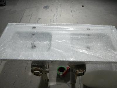 Cina Doppia porcellana bianca del lavandino 1200mm del bagno della cima di vanità per il Governo in vendita