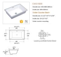 China Washroom Undermount Vanity Sink Bowl White Solid Surface Streamlined for sale