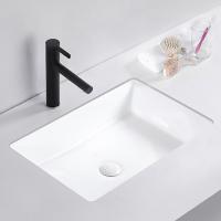 China Washroom Undermount Vanity Sink Bowl White Solid Surface Streamlined for sale