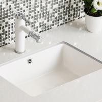 China Small Undermount Bathroom Sink Rectangle Seamless 545x380x180mm for sale