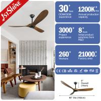 China 220v Solid Wood Ceiling Fan Low Power Consumption Power Efficient for sale